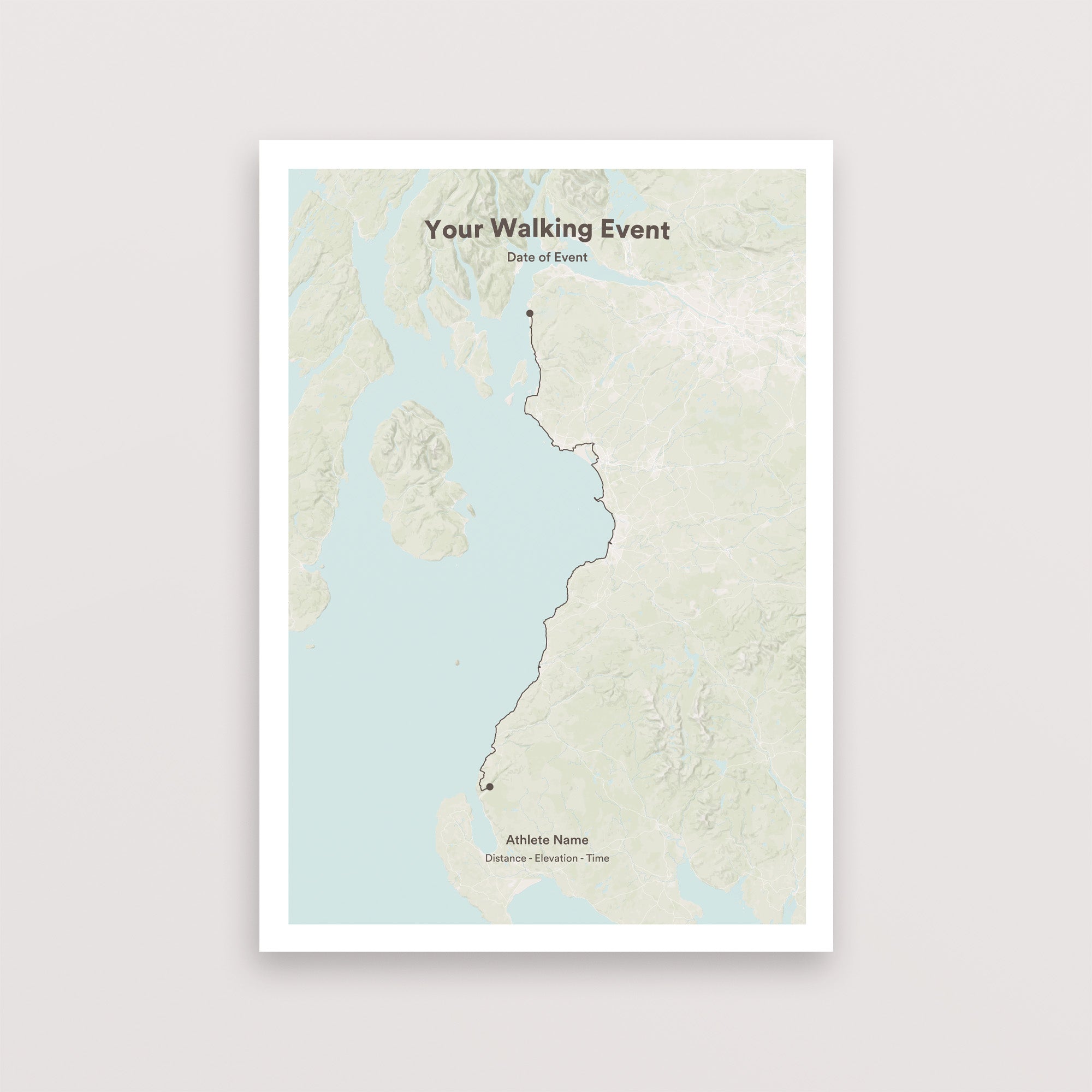 Personalised Walking Map Print – RunningMaps