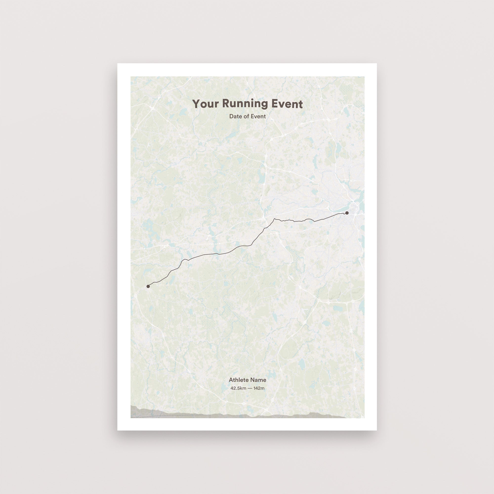 Personalised Running Map Print – RunningMaps
